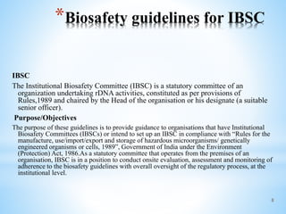 BIOSAFETY AND INDIAN ETHICS (DRA) | PPTX