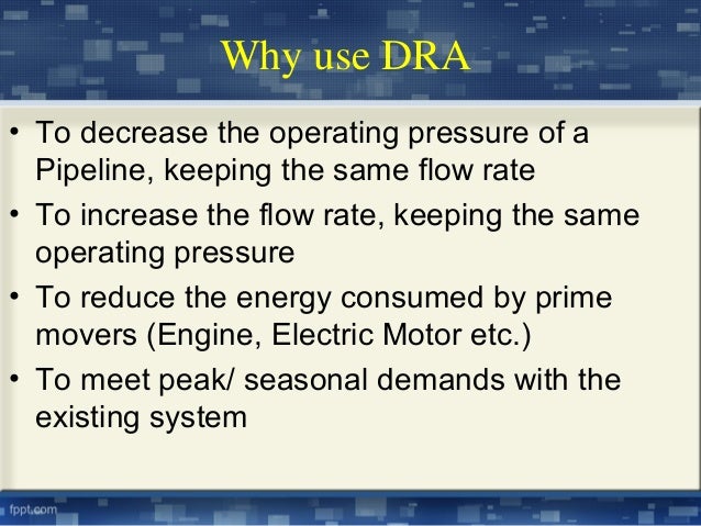 Frictional Drag Reduction In Pipelines Using High Density Polymers
