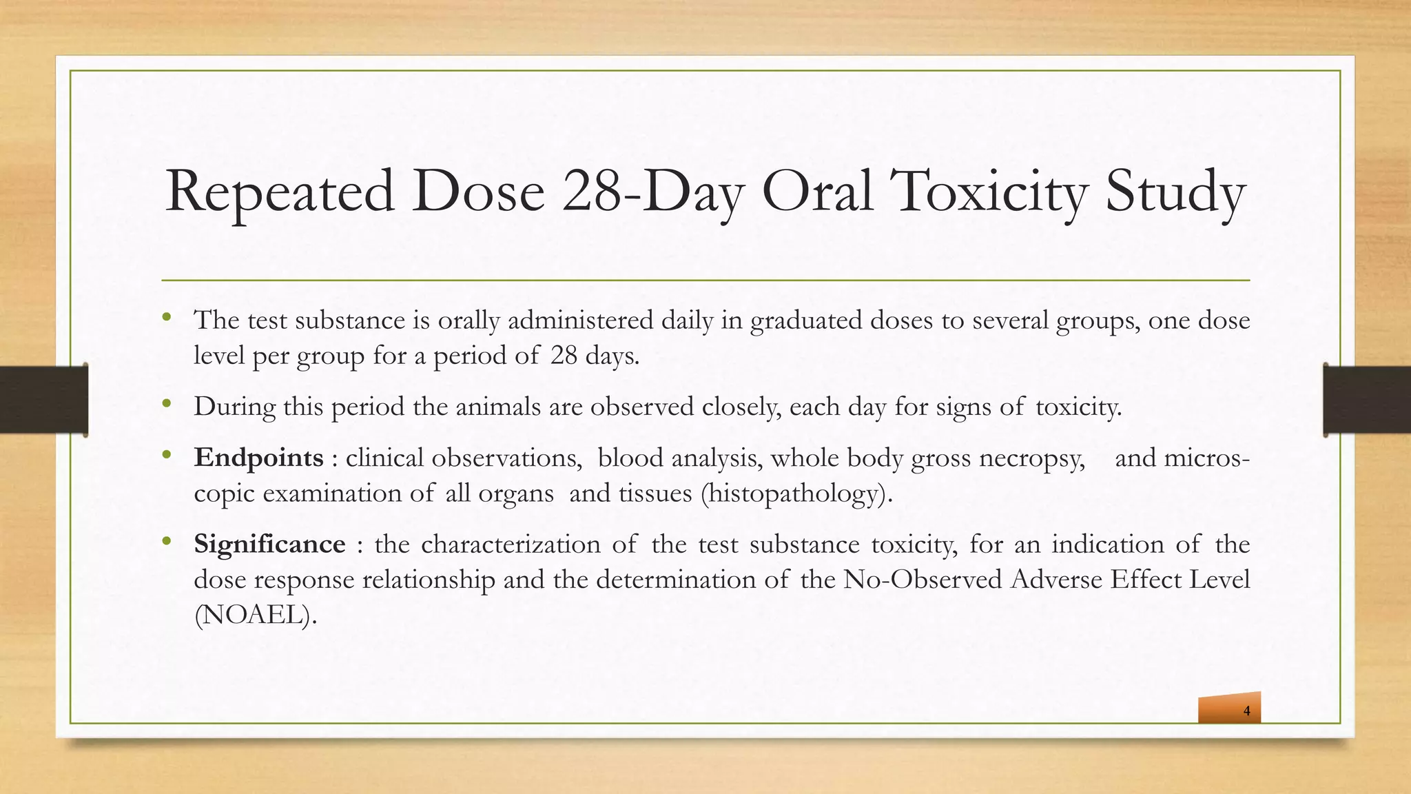 SUB ACUTE ORAL TOXICITY | PPTX