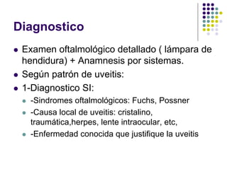 Uveitis diagnostico y tratamiento presentacion | PDF