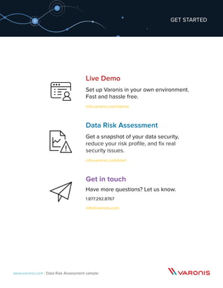 Sample of The Varonis Data Risk Assessment | PDF
