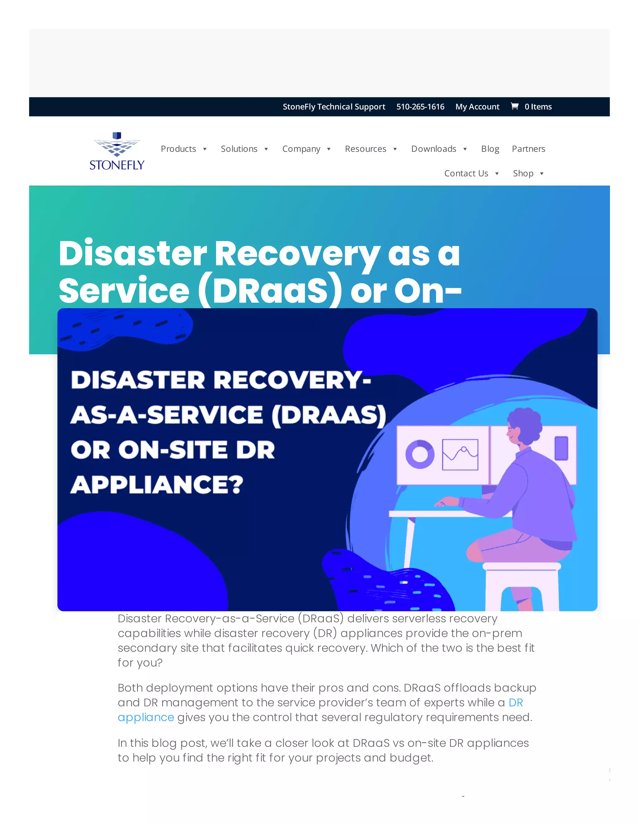 DRaaS vs. On-Prem DR Appliance: Which is Right for You? | PDF