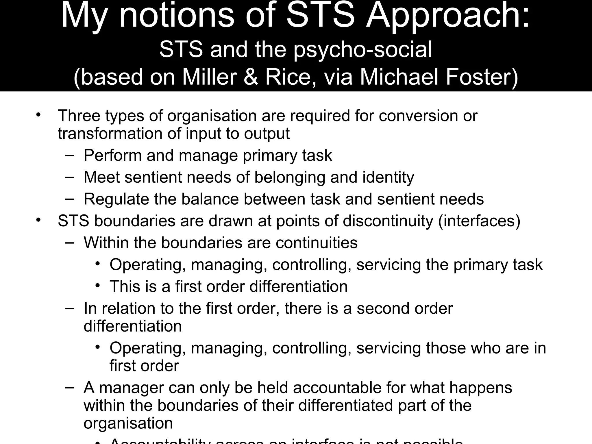 Interpretations Of Socio Technical Systems Two Stories And The