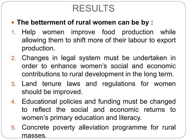 Improving Life of women in rural community | PPT
