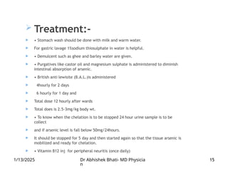 Arsenic poisoning occupational health afih | PPTX
