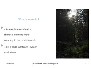 Arsenic poisoning occupational health afih | PPTX