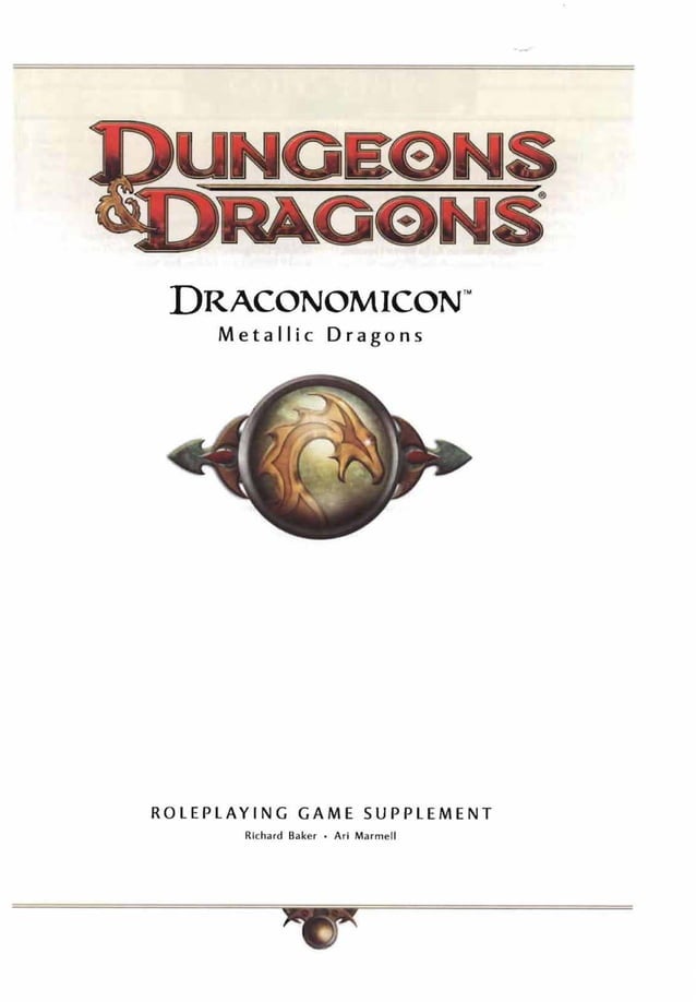 Draconomicon Ii Metallic Dragons | PDF