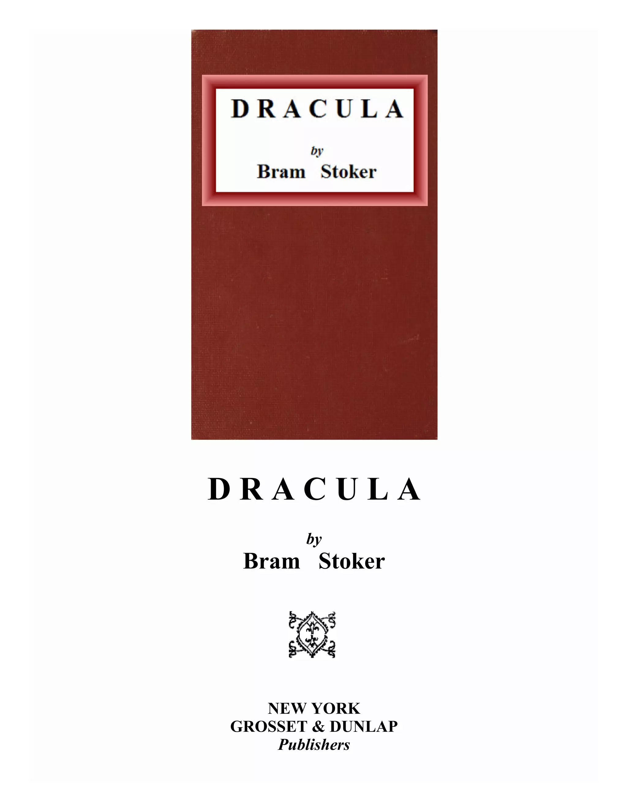 Dracula By Bram Stoker Free Ebook Pdf
