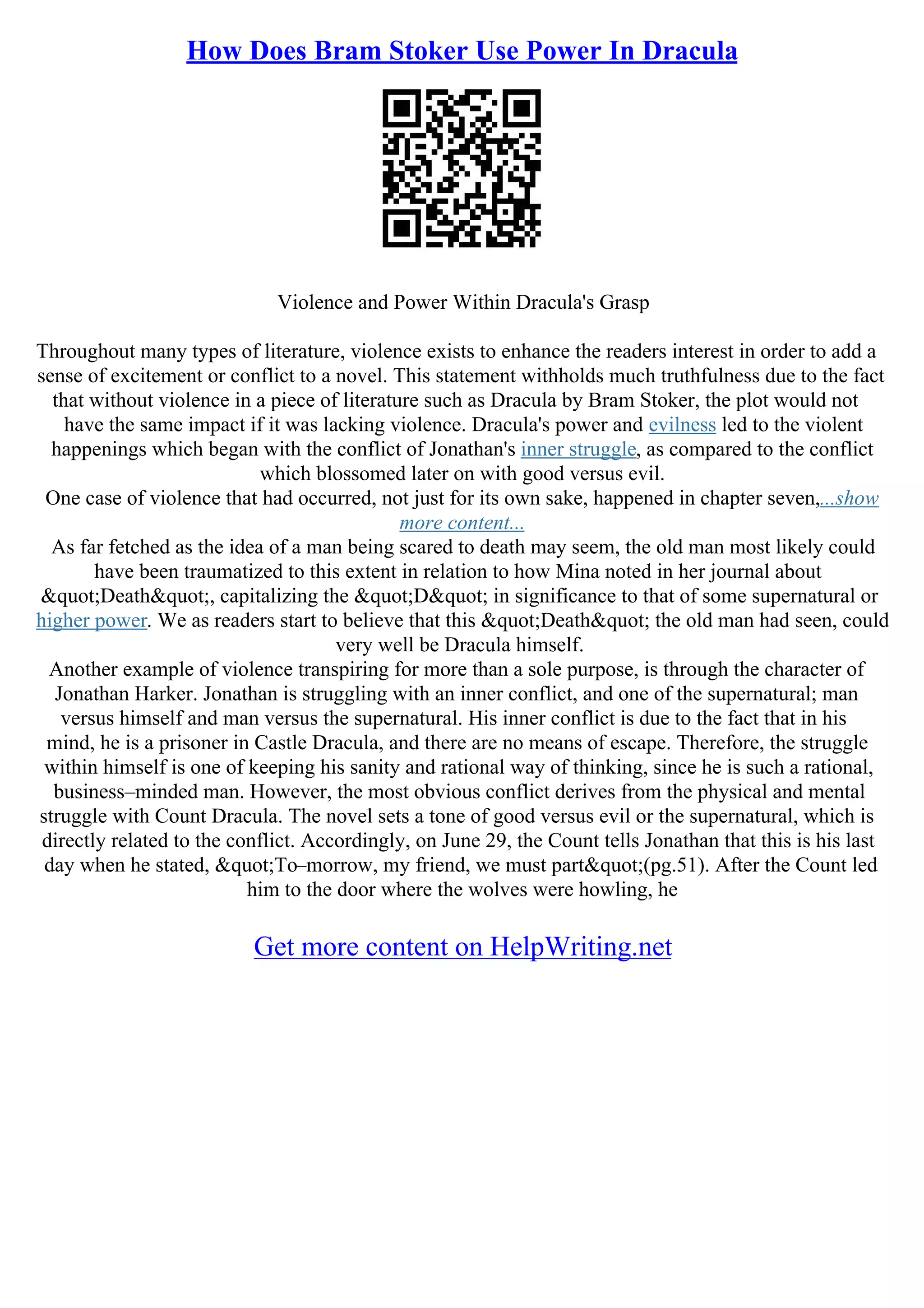 Dracula Essay | PDF