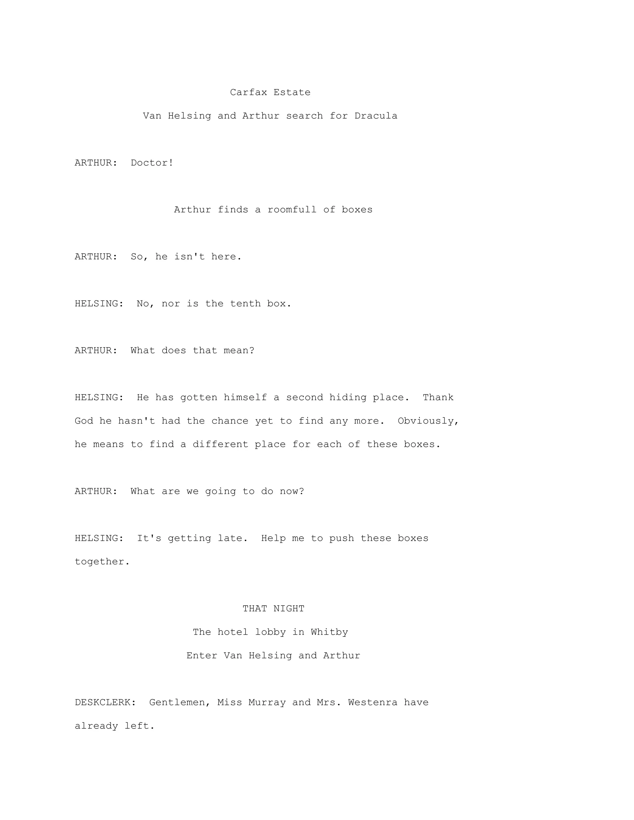 Dracula playscript word | DOCX | Shaving | Personal Care