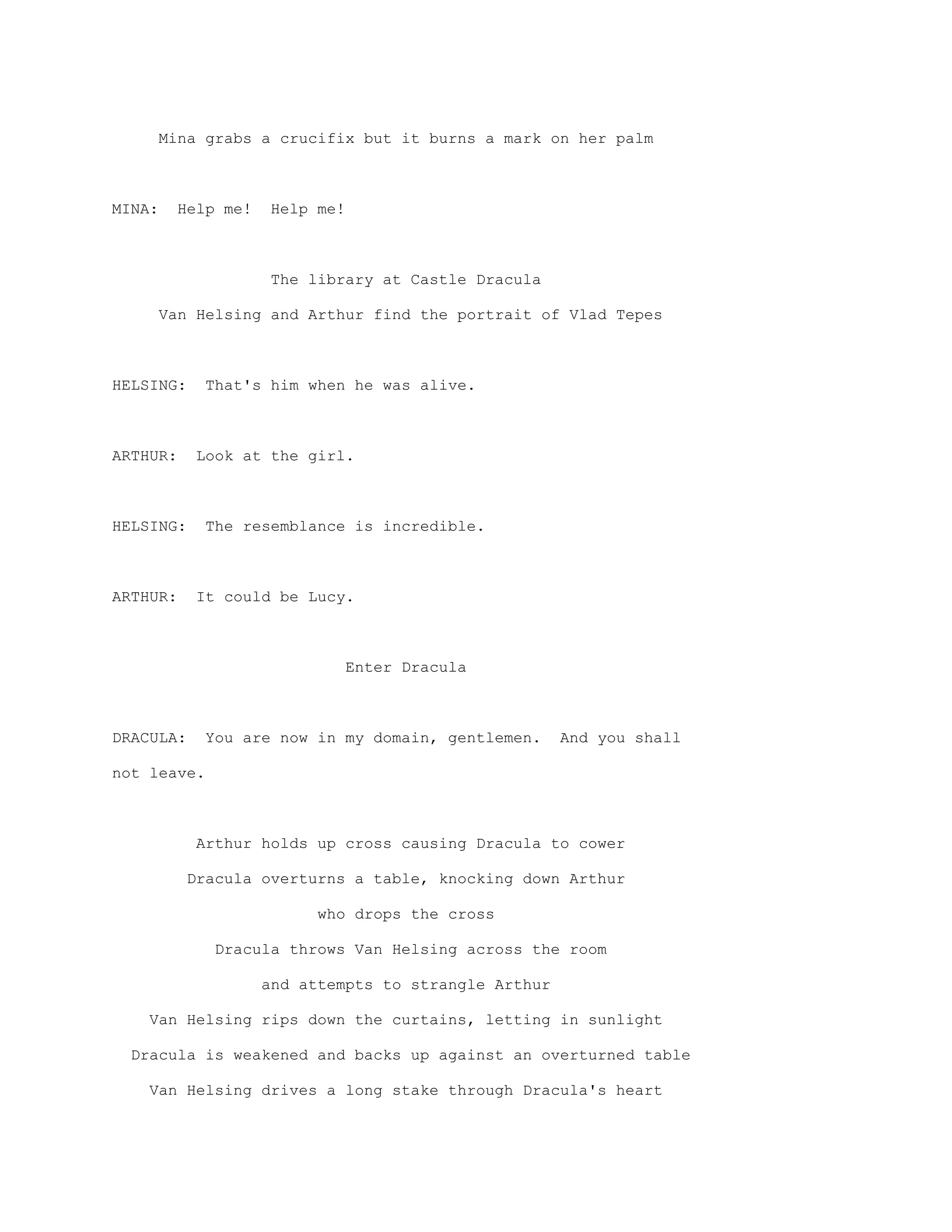 Dracula playscript word | DOCX