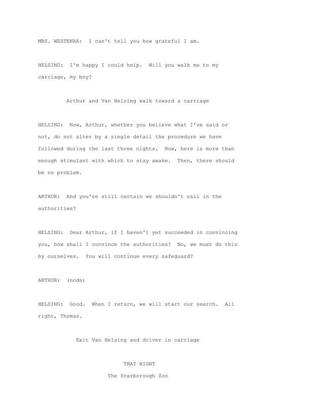 Dracula playscript word | DOCX | Shaving | Personal Care