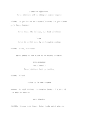 Dracula playscript word | DOCX