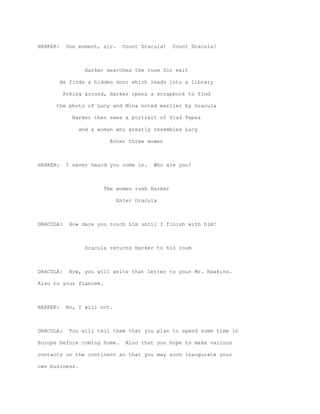 Dracula playscript word | DOCX