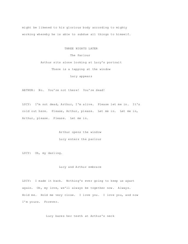 Dracula playscript word