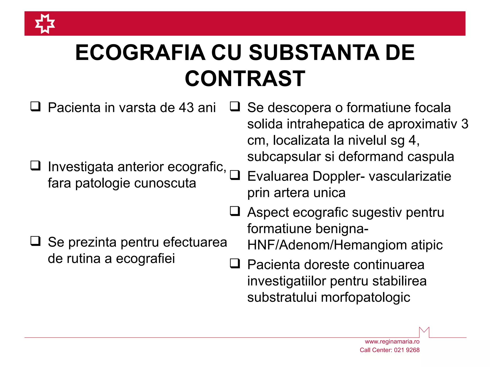 Ecografia cu substanta de contrast si elastografia | PPT
