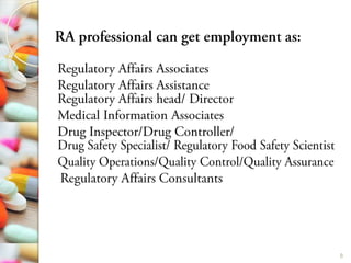 DRA (Drug Regulatory Affairs) , RA (Regulatory Affairs) | PPSX