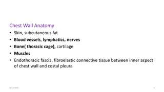 Diaphragm and chest wall anatomy with some clinical correlates | PPTX