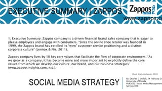 Drafall project 1 social media strategy slideshow_zappos | PPT
