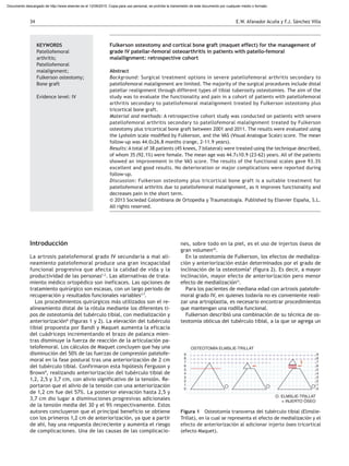 Osteotomía de Fulkerson más injerto óseo tricortical (efecto Maquet) en ...