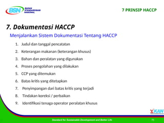 awareness handout 22000 HACCP GMP Keamanan Pangan | PPTX