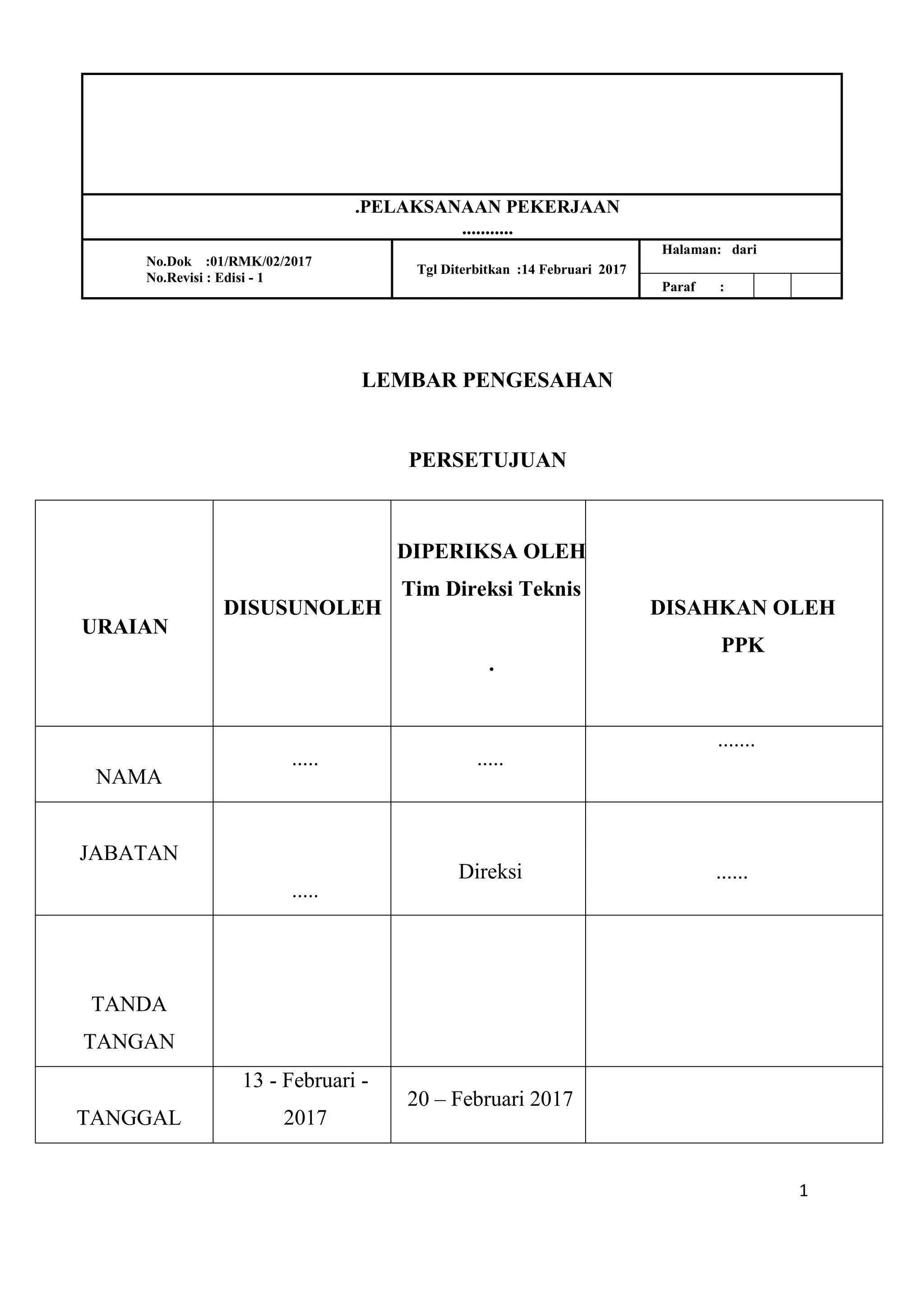 Draf Dokumen RMK | DOCX
