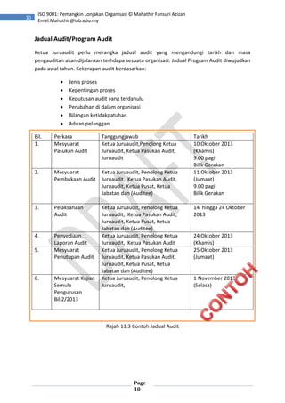 Panduan Juruaudit Dalaman ISO 9001 | PDF