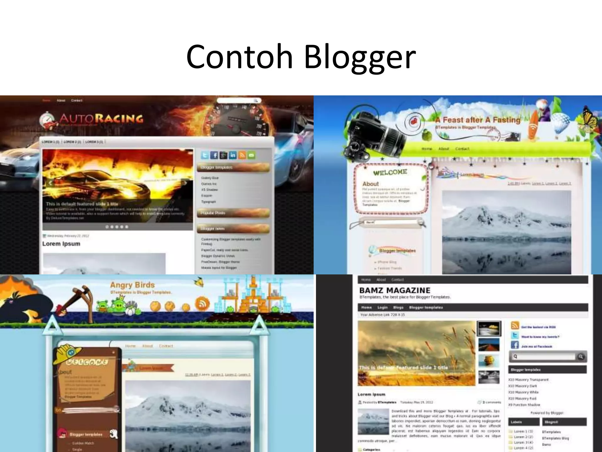 Draf Lomba Blogger dan Poster Pendidikan | PPTX