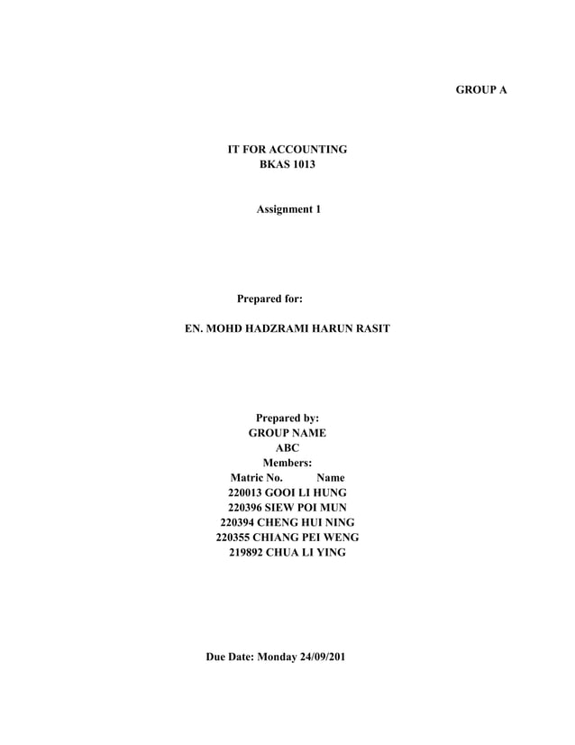 Report for Assignment 1 | DOCX