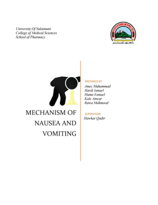 Mechanism of Nausea and Vomiting | PDF