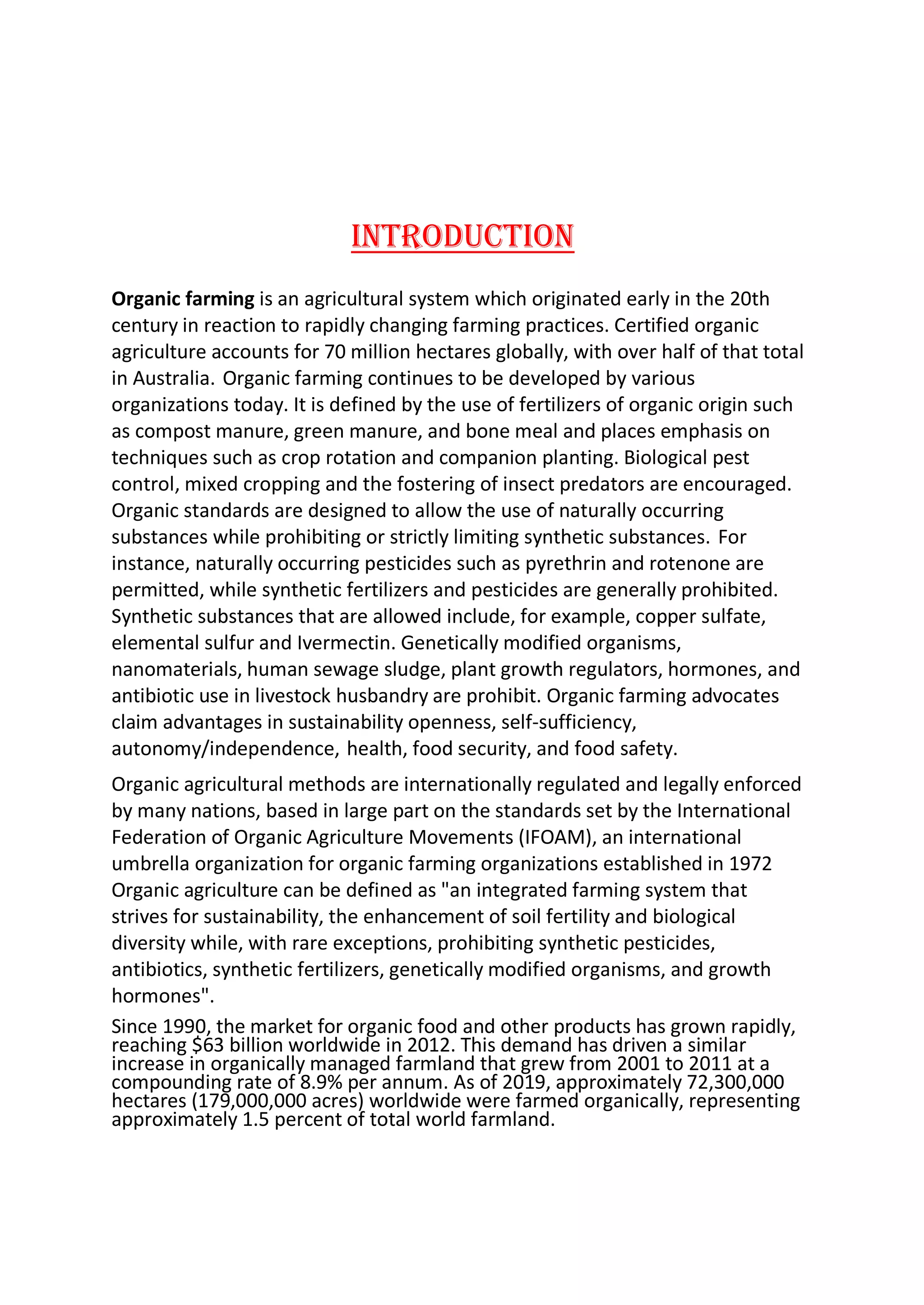 organic farming back to nature | PDF