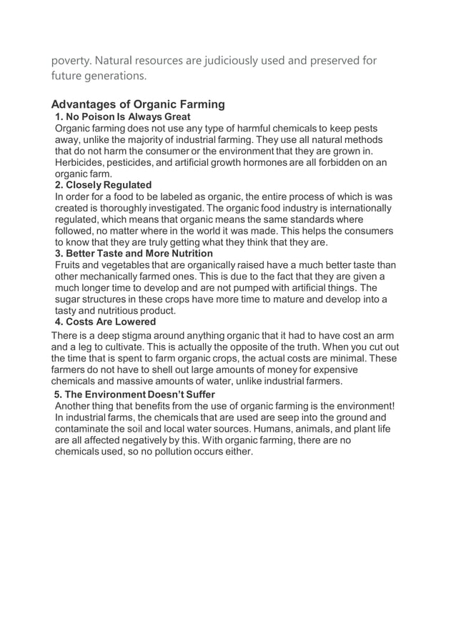 organic farming back to nature | PDF