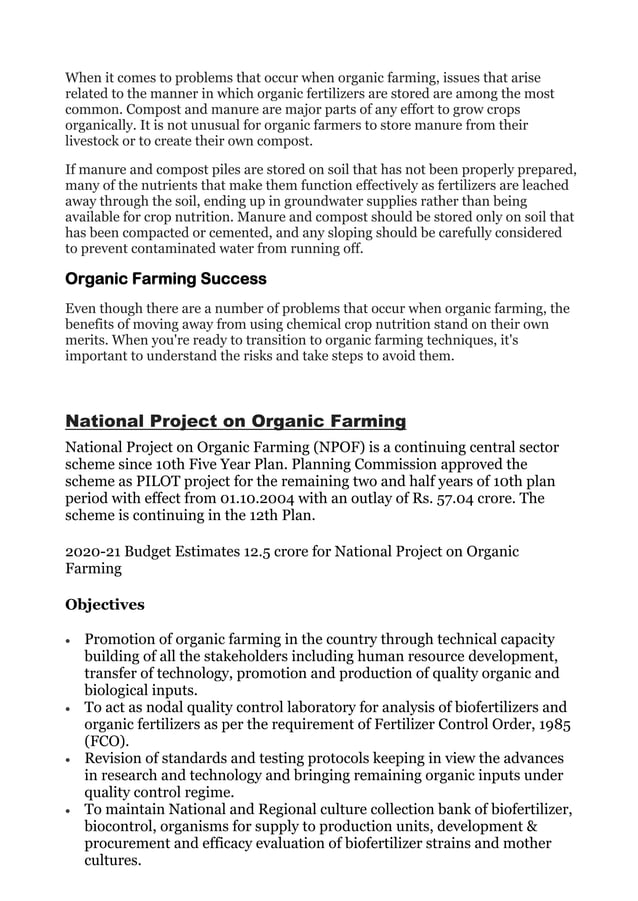 organic farming back to nature | PDF