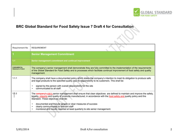 BRC ISSUE 7 DRAFT | PDF