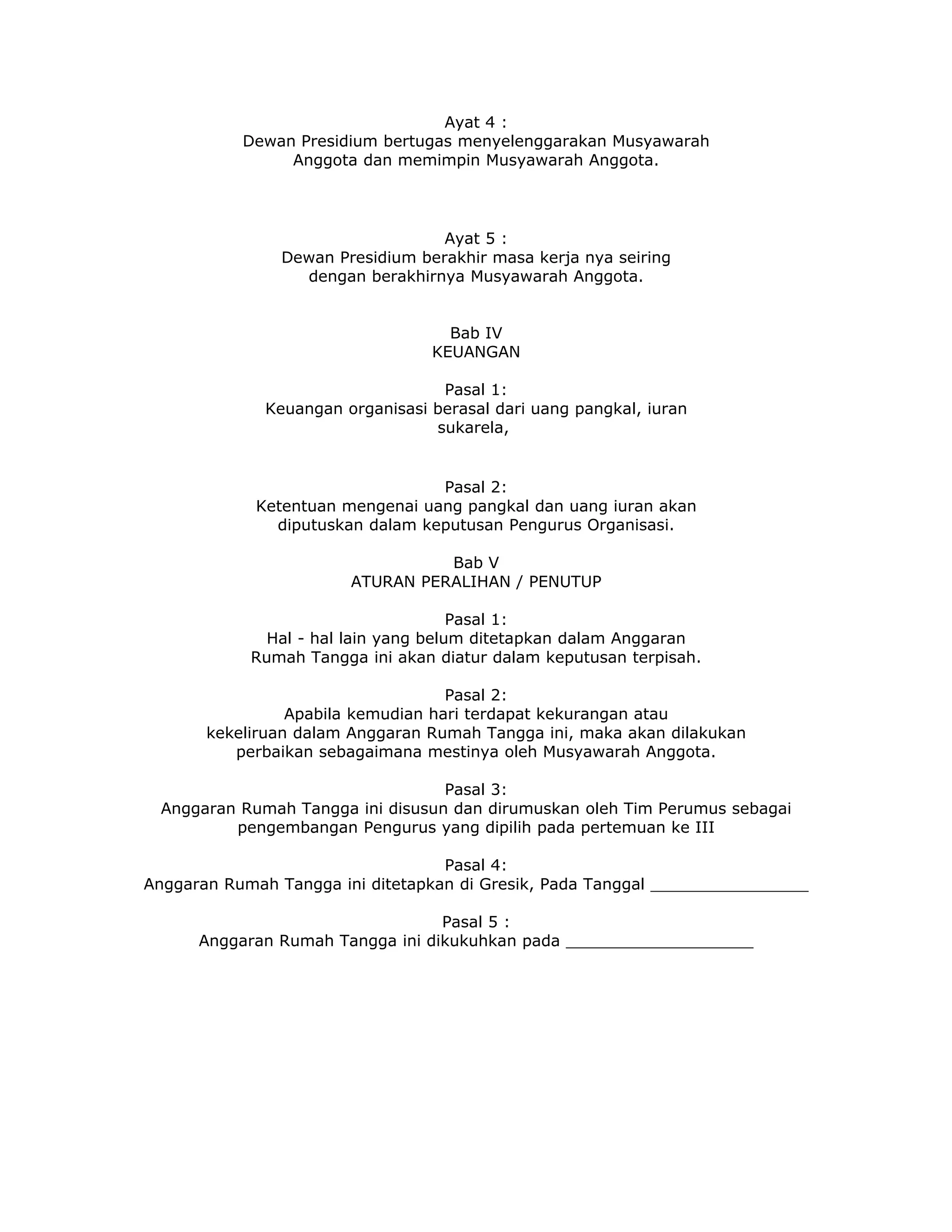 Contoh Draft A D A R T | DOC