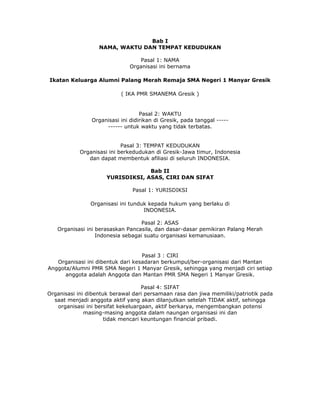 Contoh Draft A D A R T | DOC