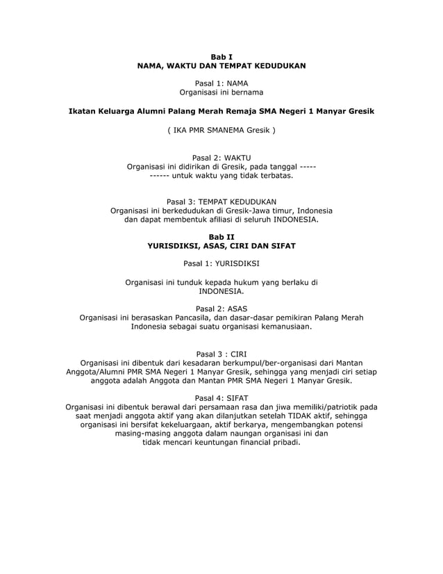 Contoh Draft A D A R T | PDF