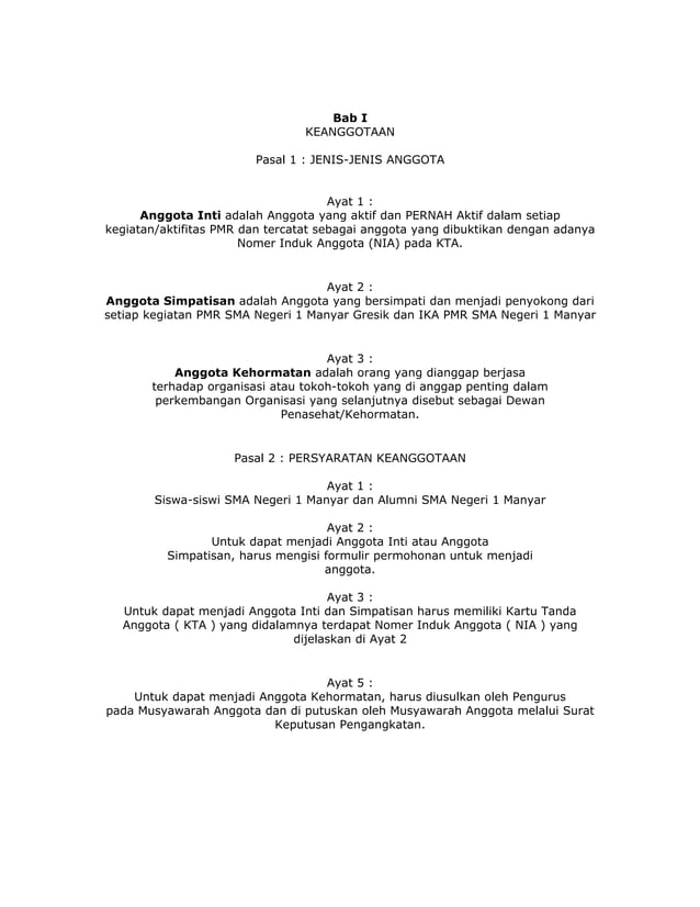 Contoh Draft A D A R T | DOC