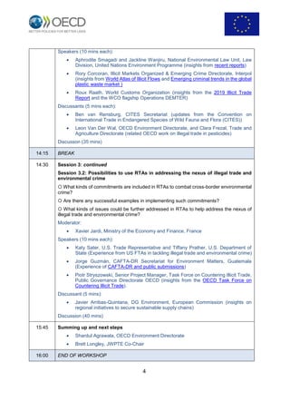 OECD Workshop on Regional Trade Agreements and the Environment - Agenda ...