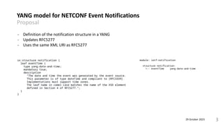 YANG model for NETCONF Event Notifications | PPT