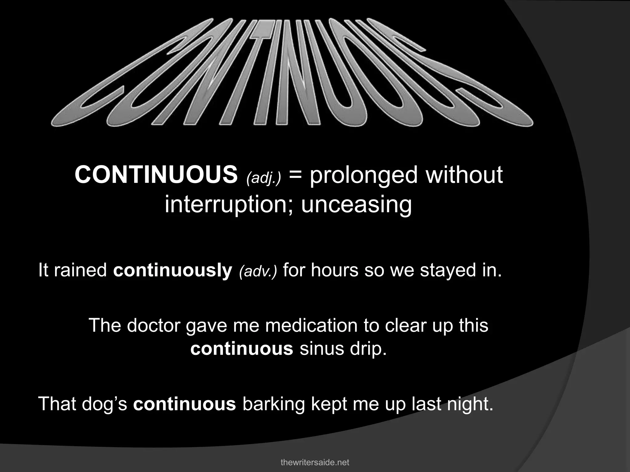 Continual v. Continuous | PPT