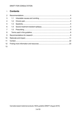 Draft guideline cannabis-based medicinal products by nice | PDF