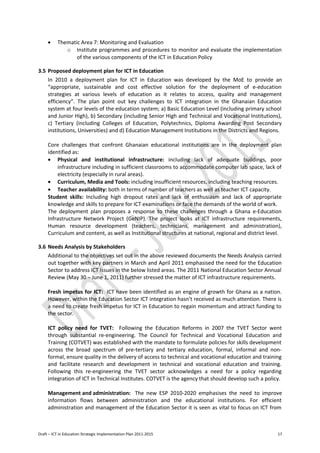 Draft ict in education strategic implementation plan ghana-2011-07-15 | PDF