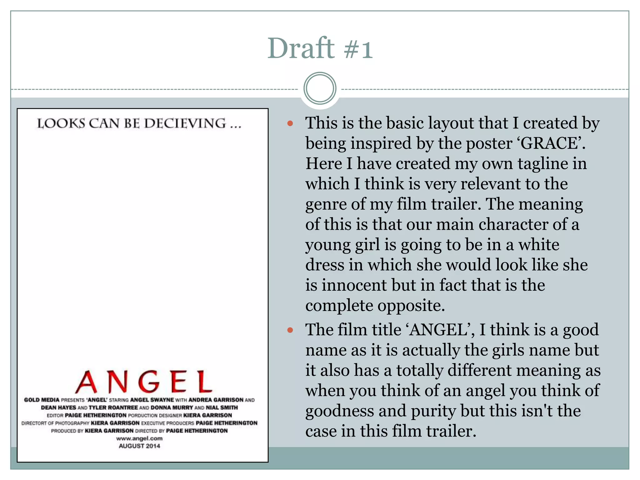 Draft layouts for poster | PPT