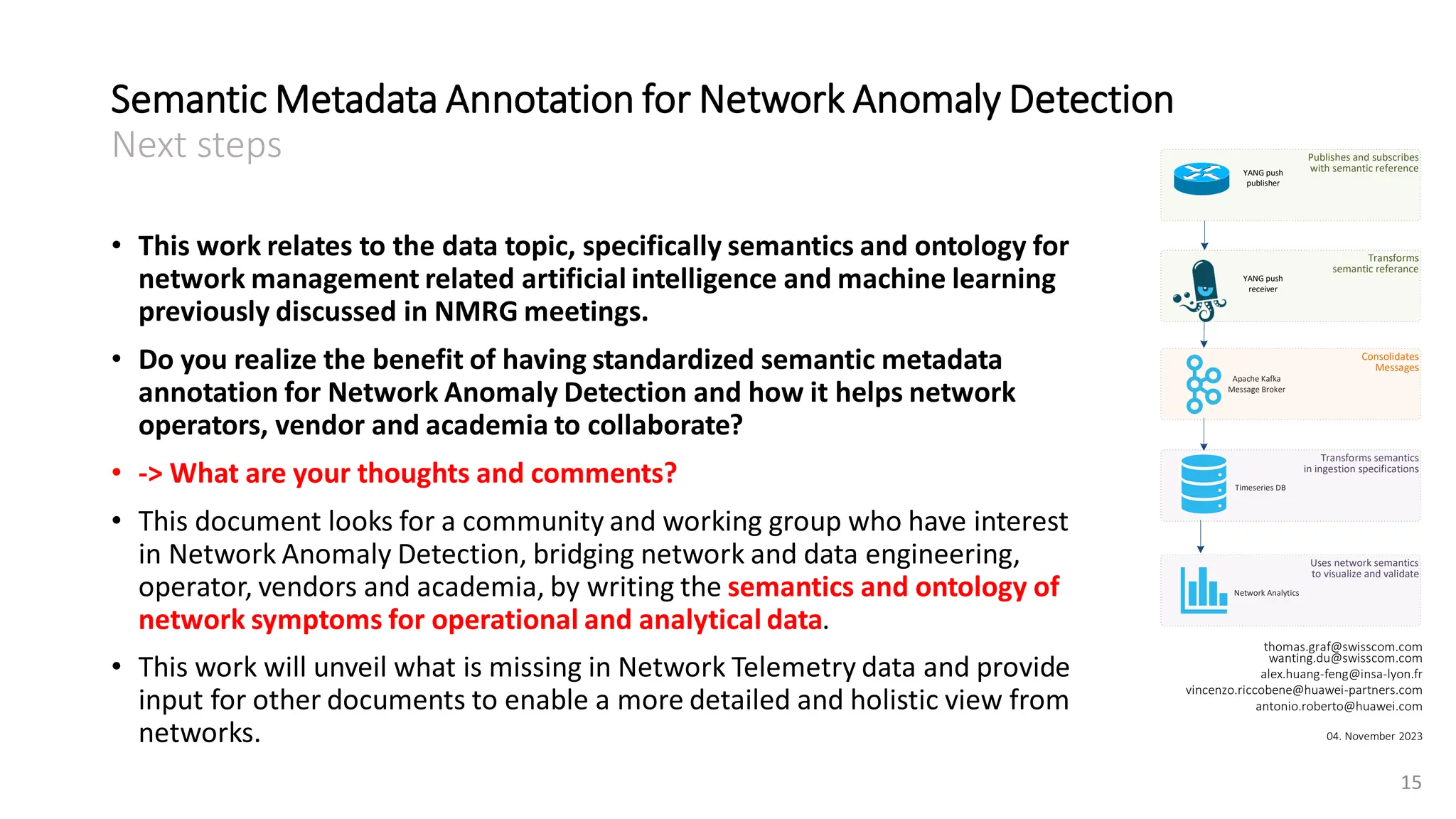 Semantic Metadata Annotation for Network Anomaly Detection | PPT