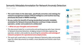 Semantic Metadata Annotation for Network Anomaly Detection | PPT