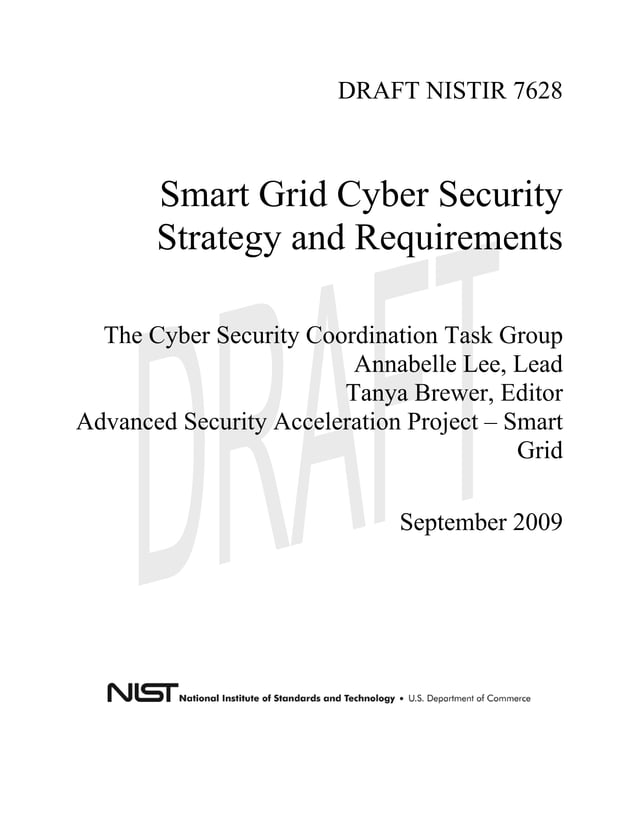 Draft NIST 7628 on CyberSecurity | PDF