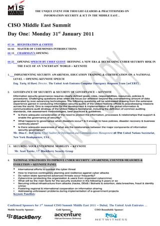 3rd Annual CISO Round Table | DOC