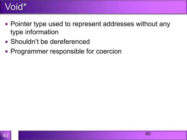 Introduction To Pointers And Memory Management In C Ppt