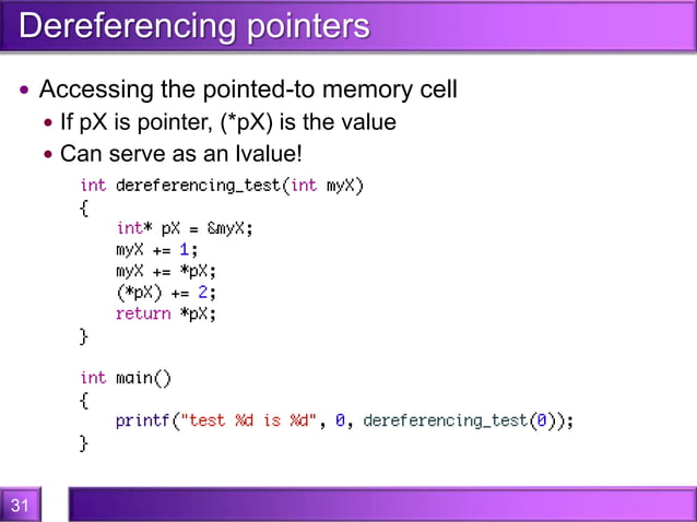 Introduction To Pointers And Memory Management In C Ppt